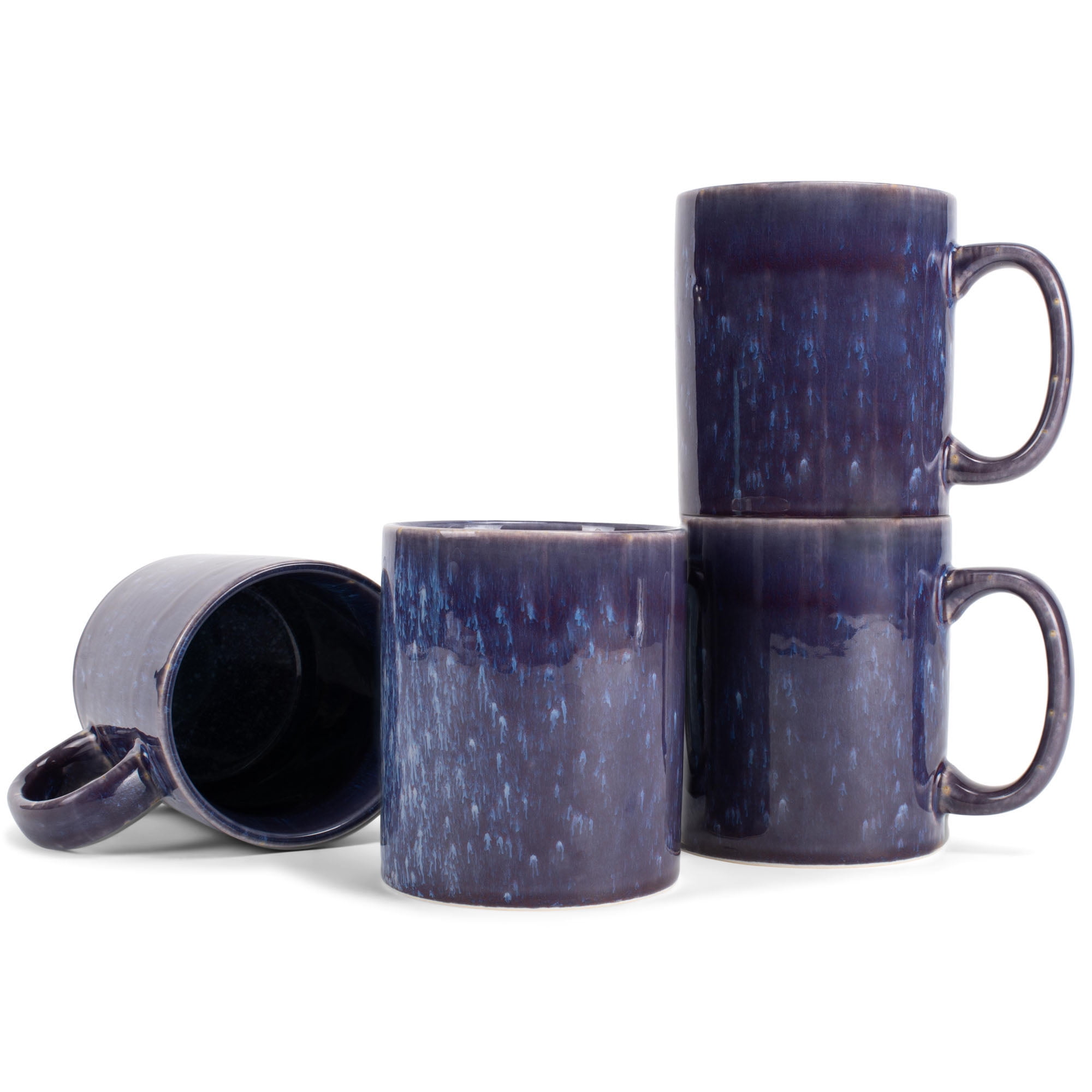 Elanze Designs Reactive 17 ounce Ceramic Straight Body Mugs Set of 4 ...