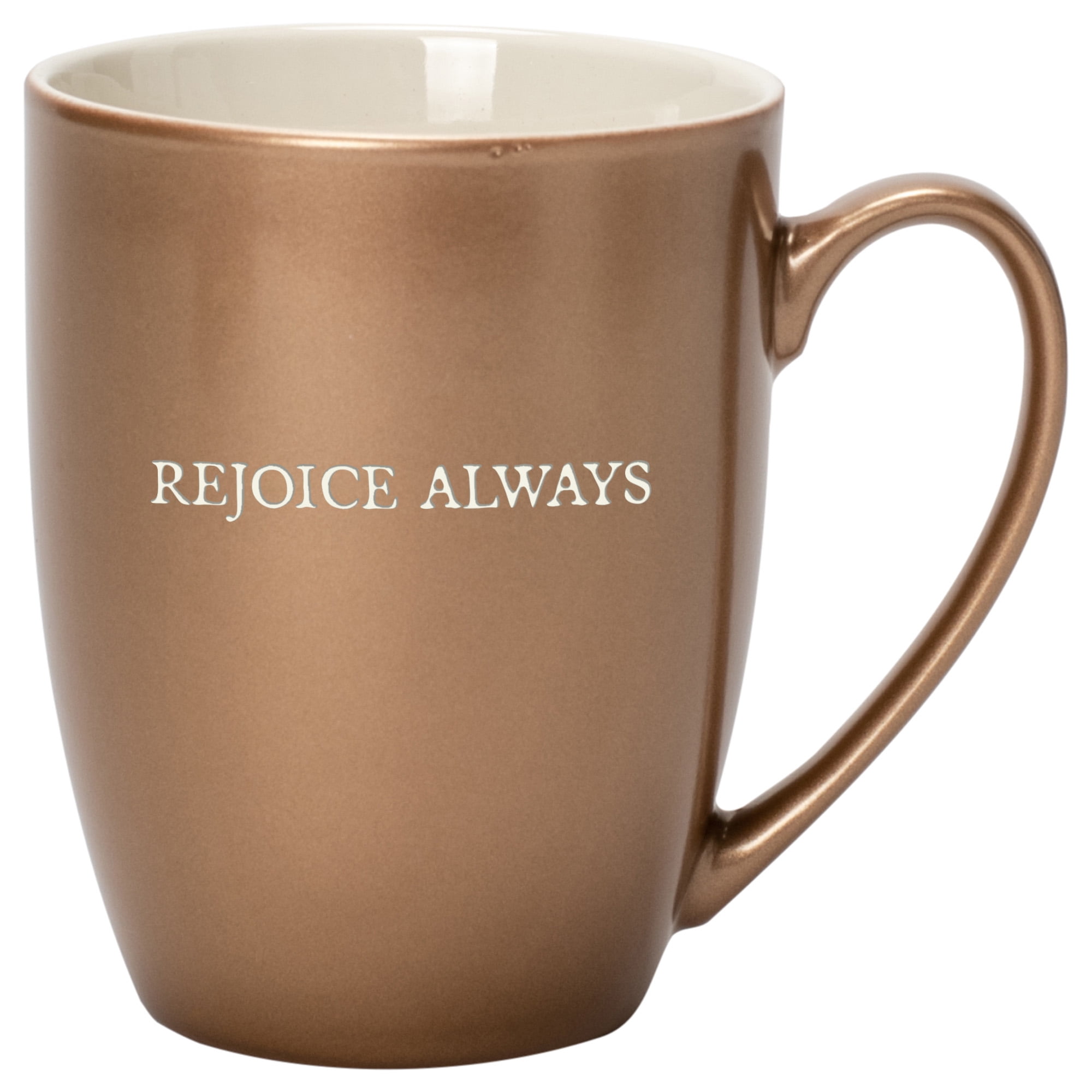 Elanze Designs Rejoice Always Bronze 10 ounce New Bone China Coffee Cup ...