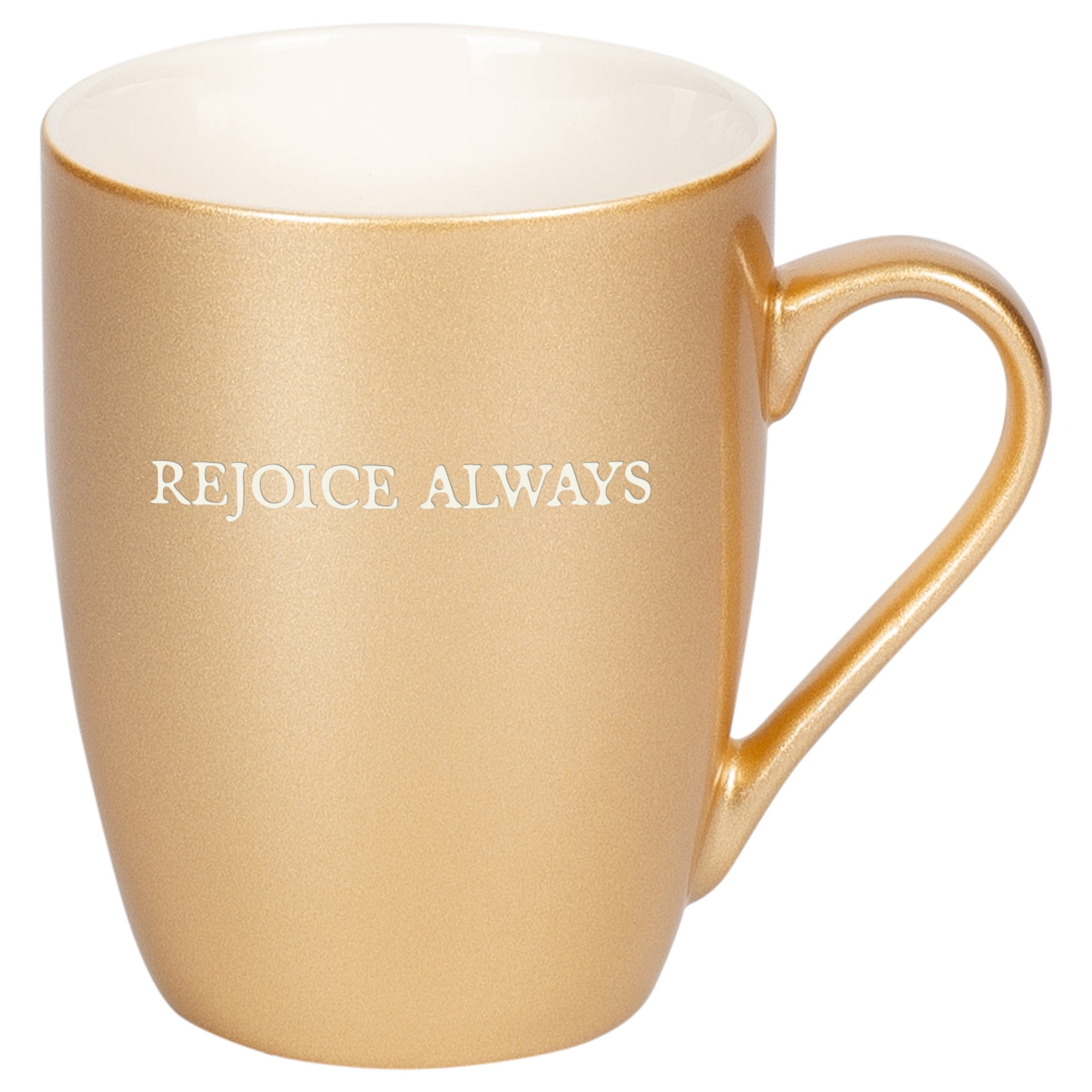 Elanze Designs Rejoice Always Vegas Gold 10 ounce New Bone China Coffee ...