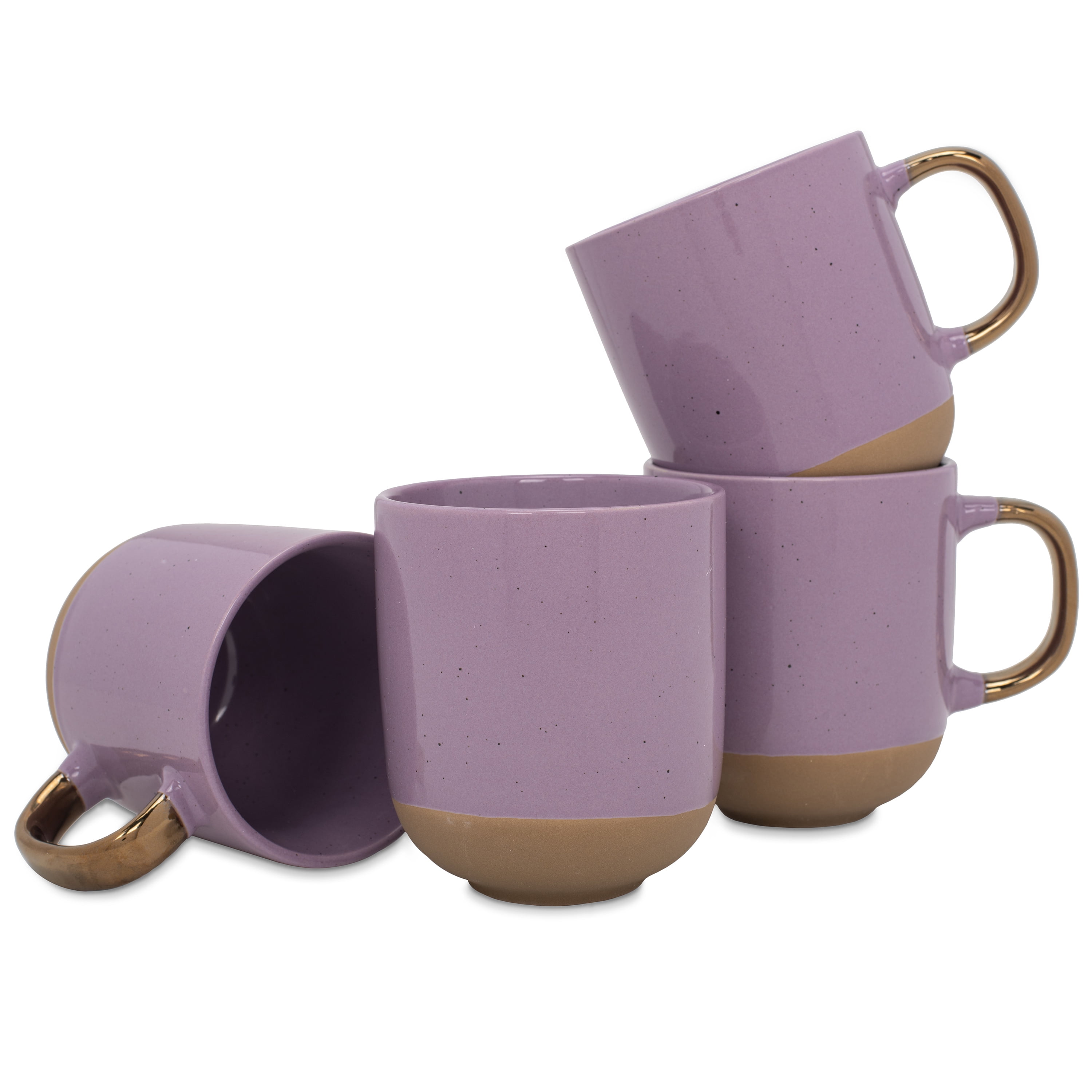 Elanze Designs Large 24oz Stoneware Coffee Mugs, Colorful Speckled ...