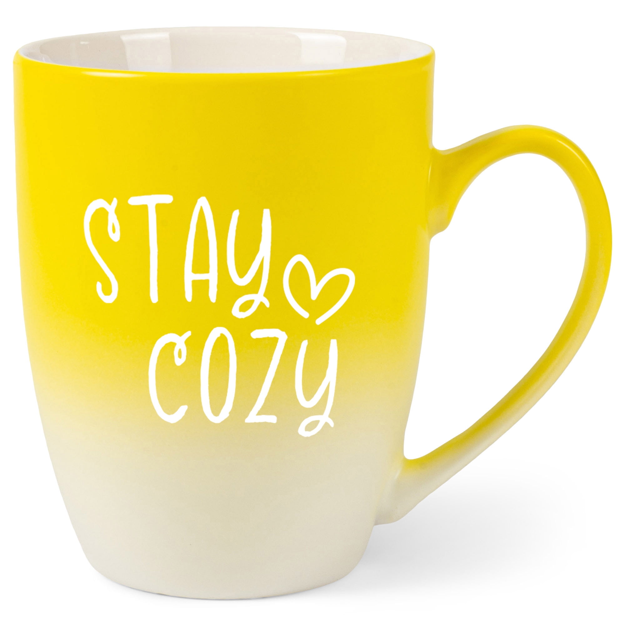 Elanze Designs Stay Cozy Two Toned Ombre Matte Yellow and White 12 ...