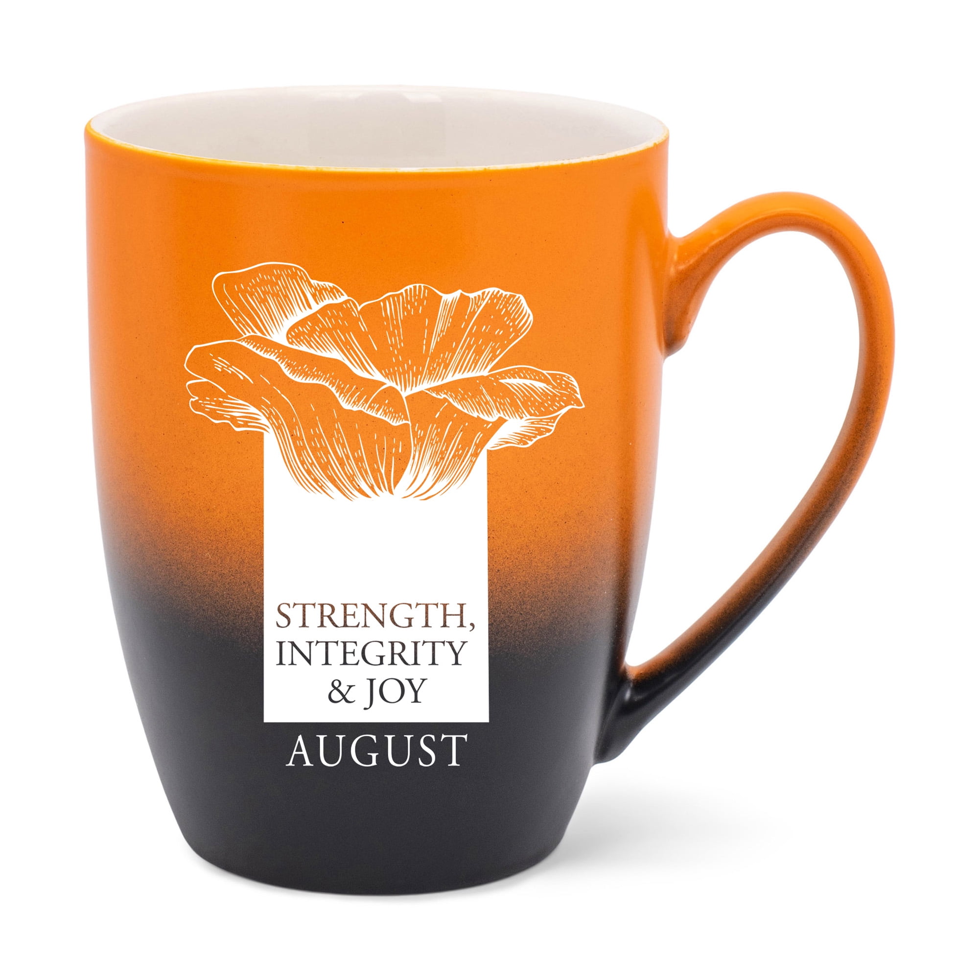 Elanze Designs Strength Integrity And Joy Two Toned Ombre Matte Orange ...