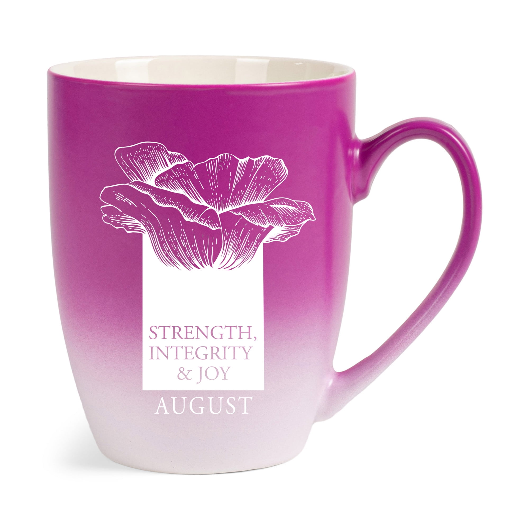 Elanze Designs Strength Integrity And Joy Two Toned Ombre Matte Pink ...