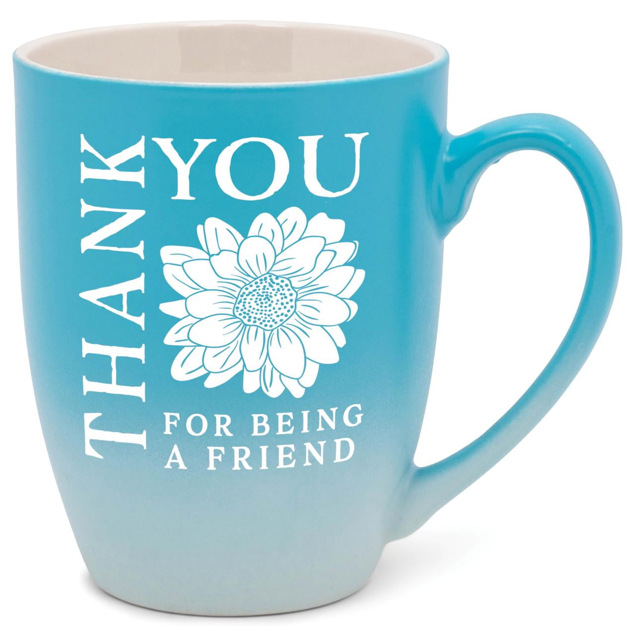 Elanze Designs Thank You For Being A Friend Two Toned Ombre Matte Teal ...