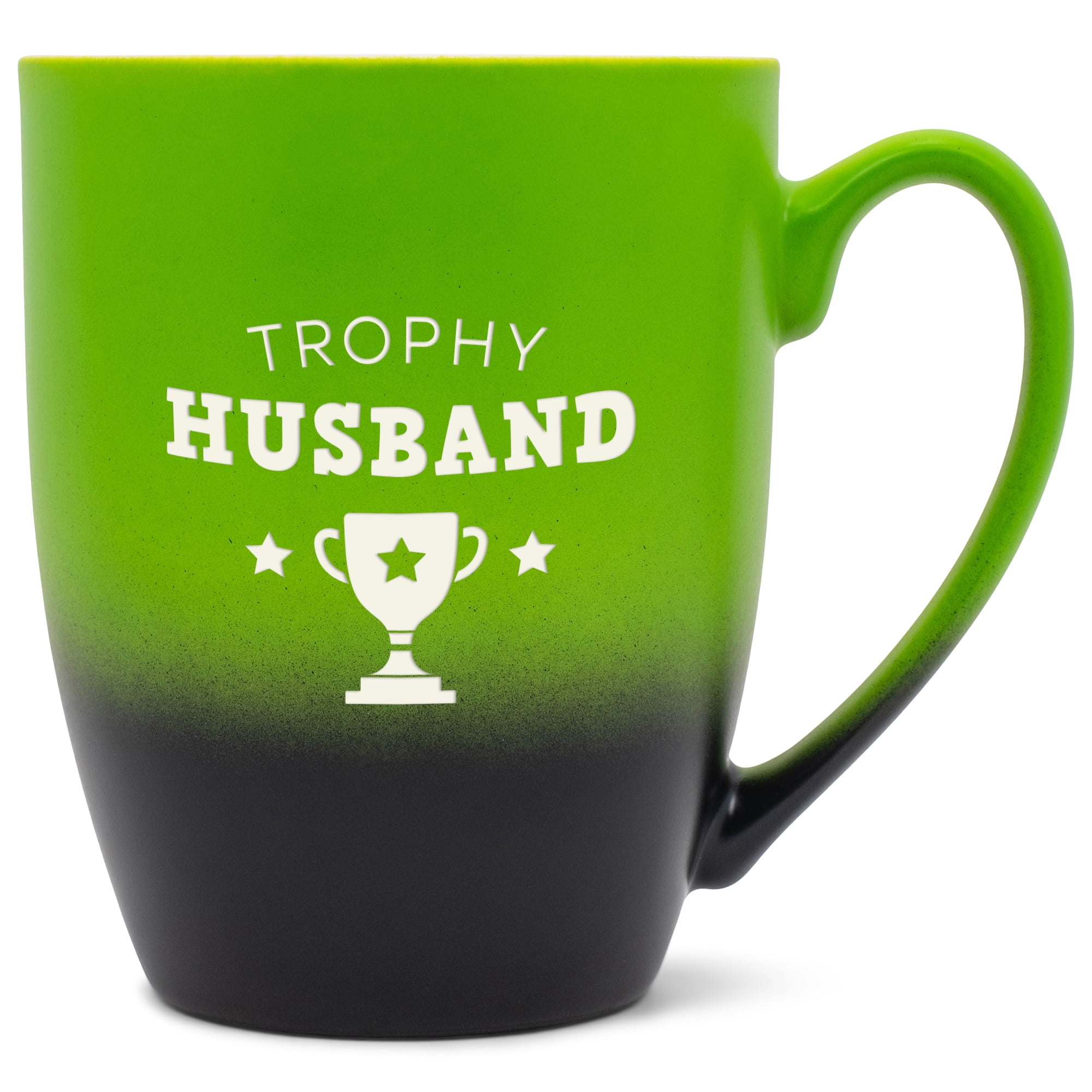 Elanze Designs Trophy Husband Two Toned Ombre Matte Green and Black 12 ...