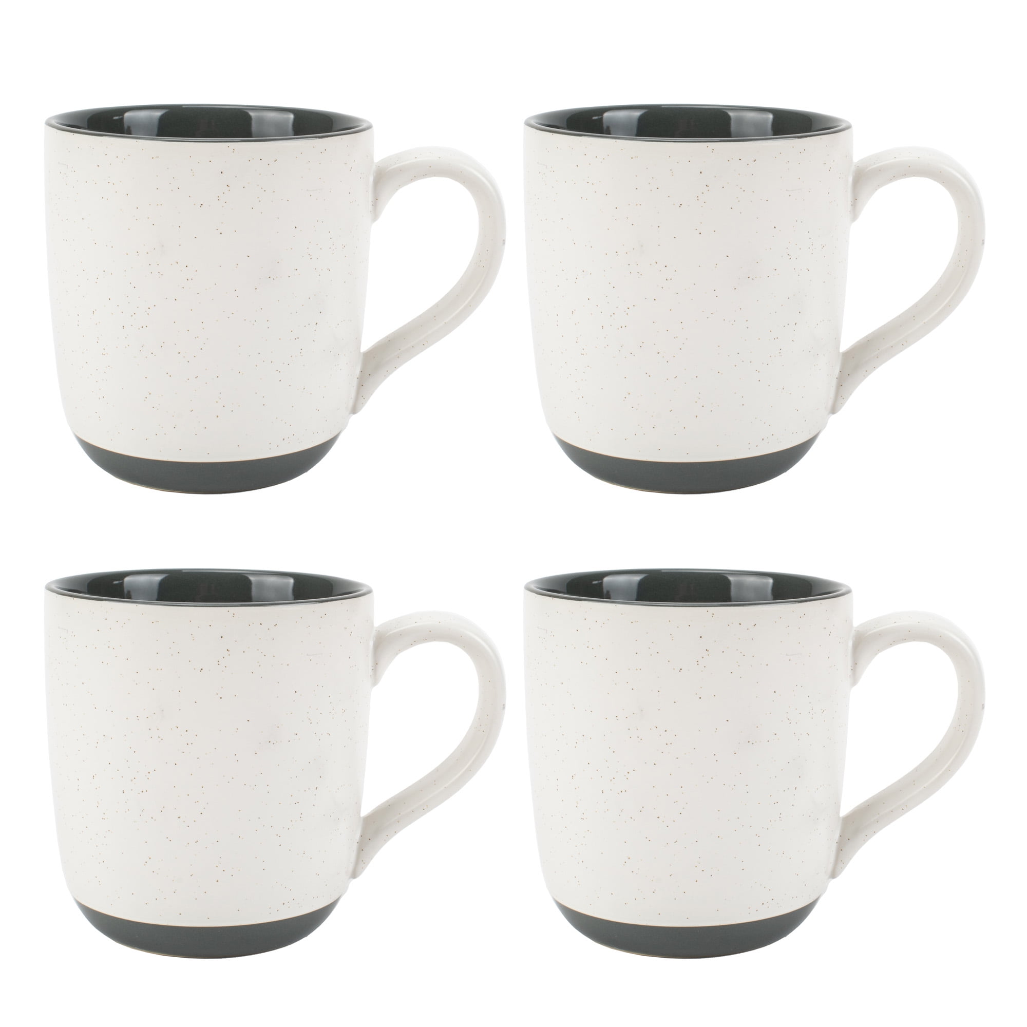 Elanze Designs Typewriter Speckled Grey 13 ounce Ceramic Coffee Mugs Set of 4 - Walmart.com