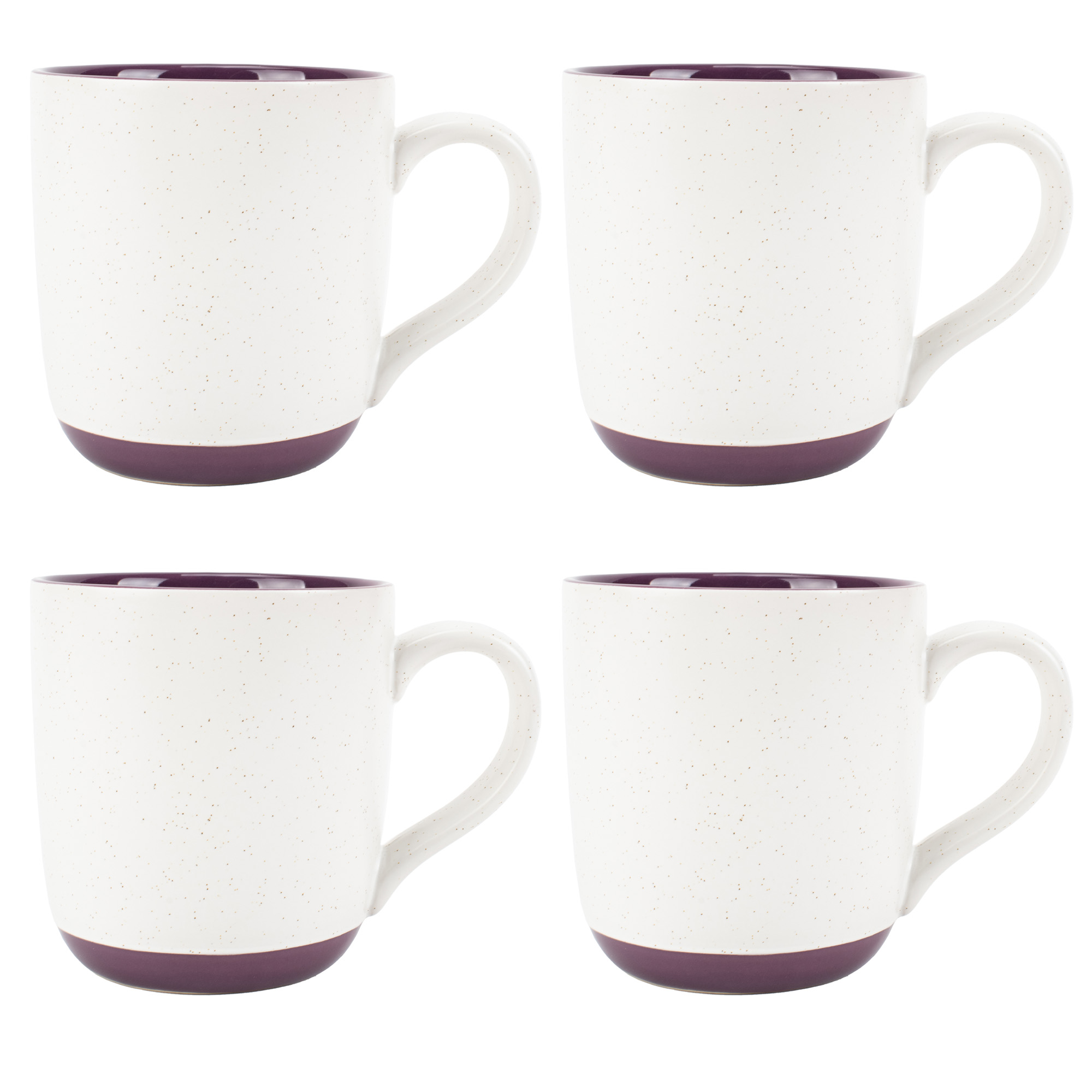 Elanze Designs Typewriter Speckled Purple 13 ounce Ceramic Coffee Mugs Set of 4 - Walmart.com
