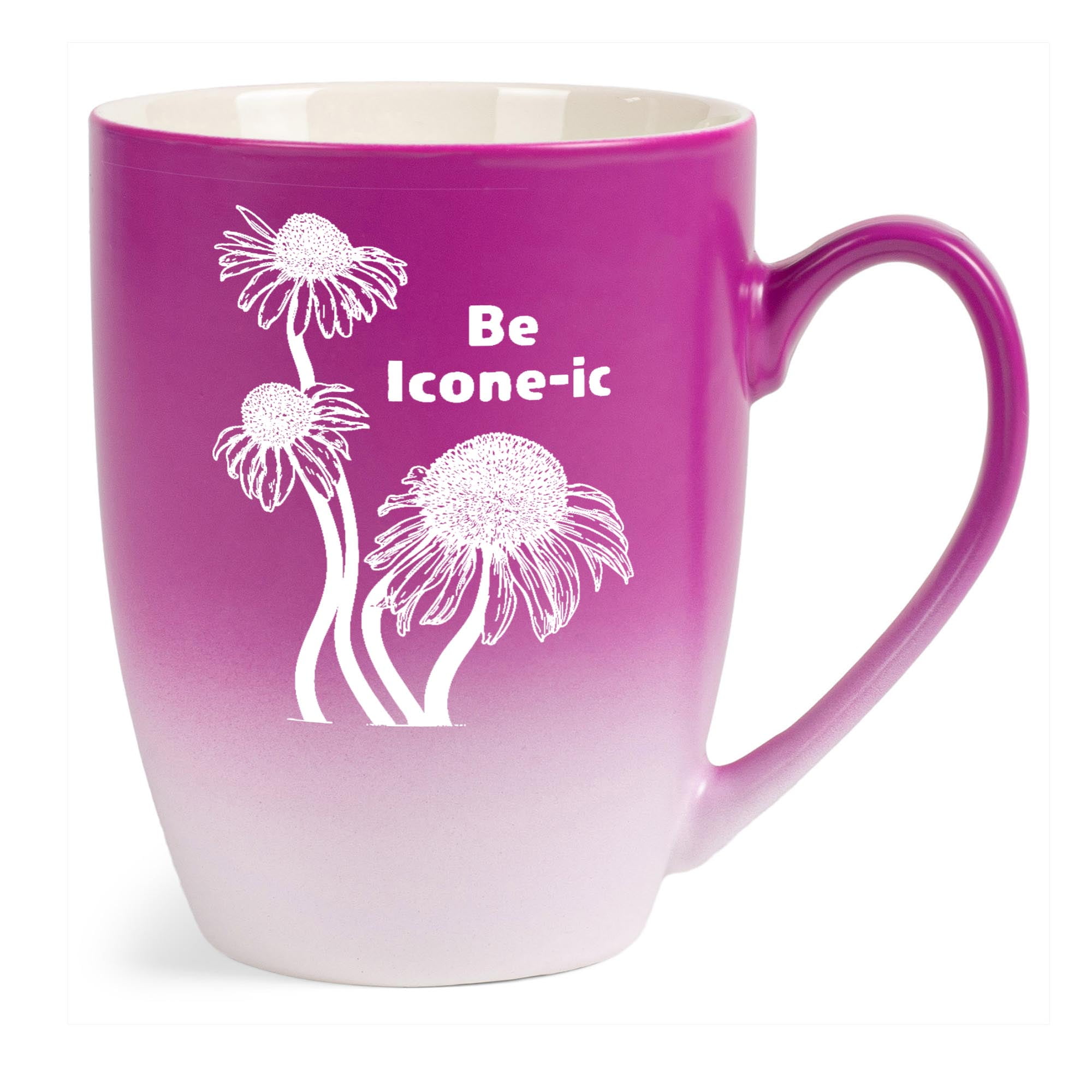 Elanze Designs Witty Floral Coffee Cup Mug 12 Ounce Ceramic With Ombre ...