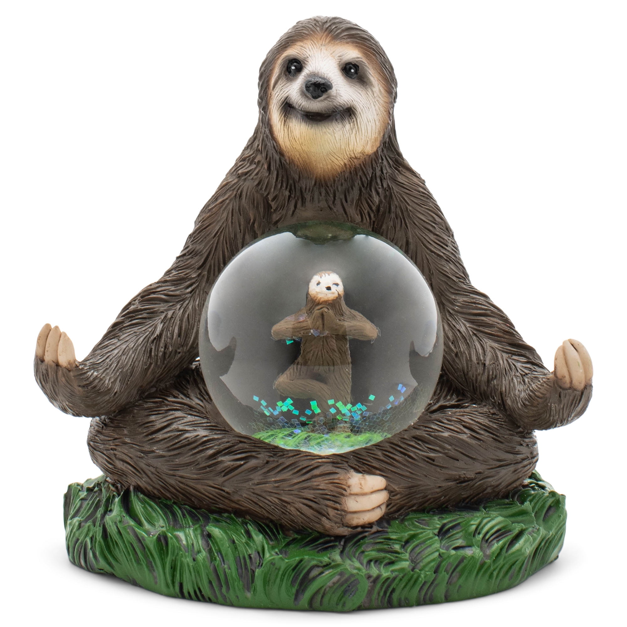 Elanze Designs Yoga Sloth 45 MM Tabletop Glitter Snow Globe Figurine ...