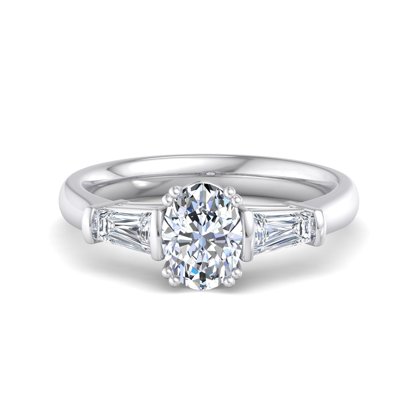 Elara Jewel 1.8 Ct Oval Cut Lab Created Diamond Engagement Ring - 14K ...