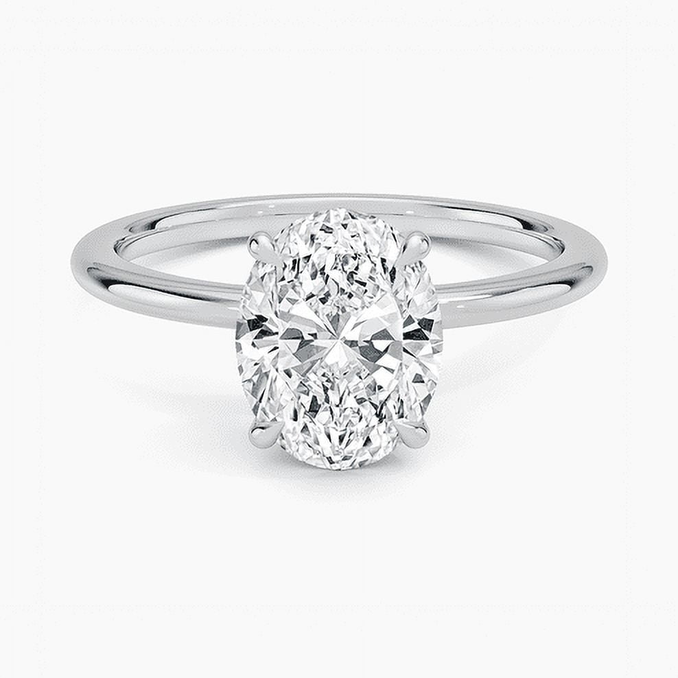 Elara Jewel 2 Ct Oval Cut Lab Created Diamond Engagement Ring - 14K ...