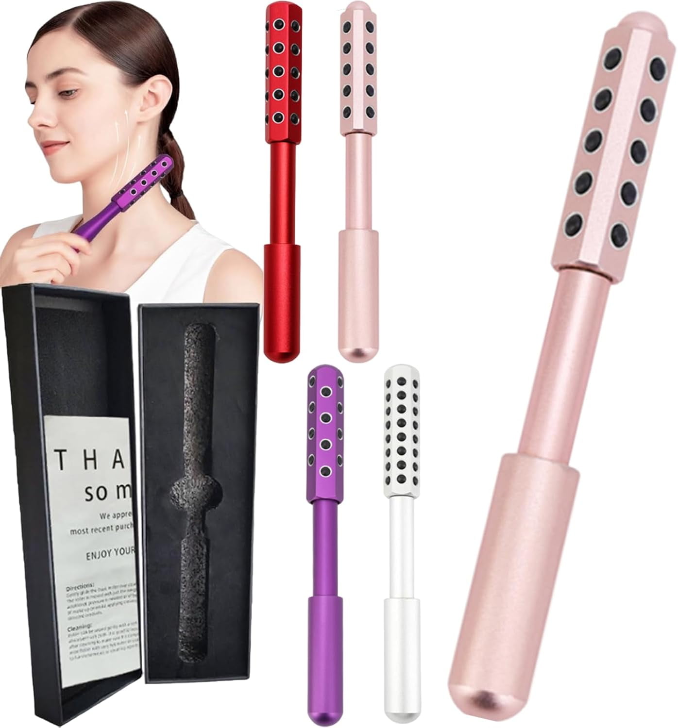 Elarique Face Roller, - Beauty Roller, Uplift Facial Massaging Beauty Tool, Facelift Pro Roller ...