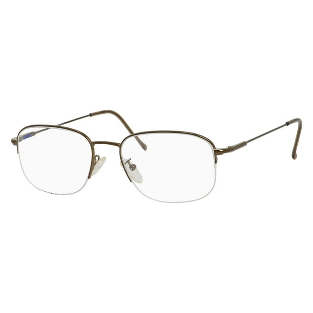 Elasta 7033 Semi-Rimless Rectangular Brown Eyeglasses - Walmart.com