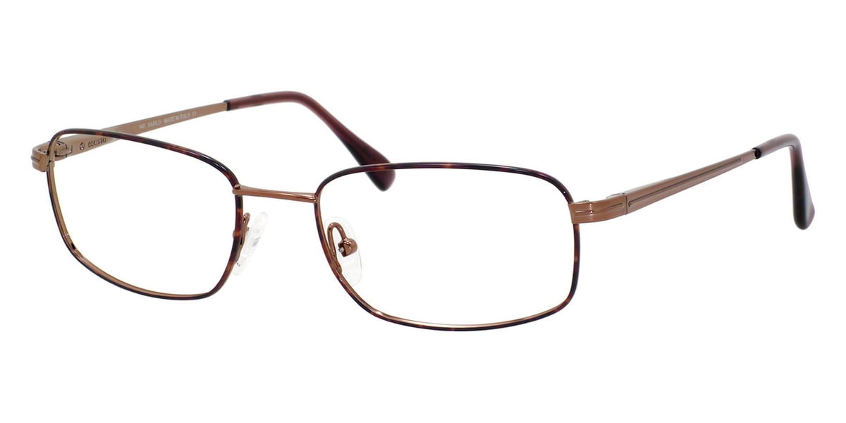 Elasta 7104 Full Rim Rectangular Havana Copper Eyeglasses - Walmart.com