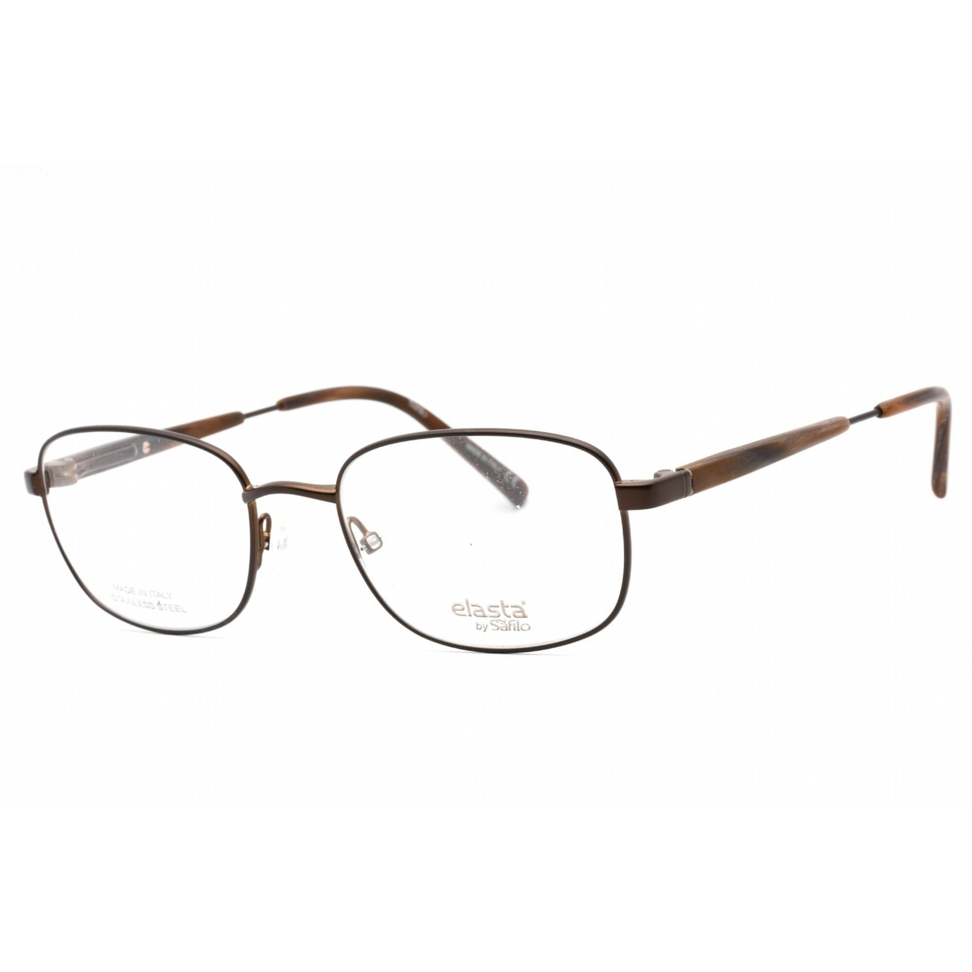 Elasta 7221 009Q 00 Men's Brown Metal Rectangular Frame Eyeglasses ...
