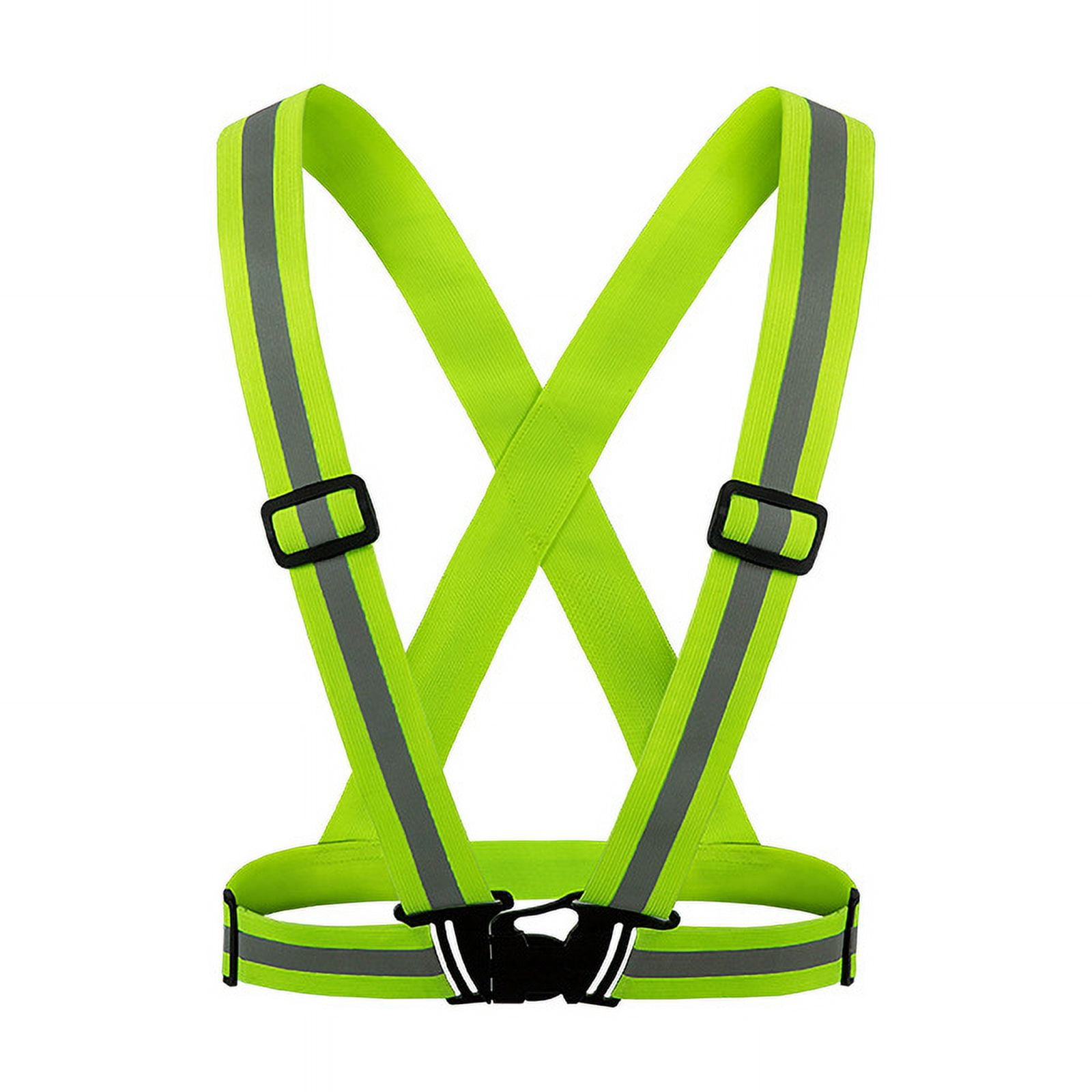 Elastic Adjustable Reflective Vest Safety 1 Full Strap Night Running ...