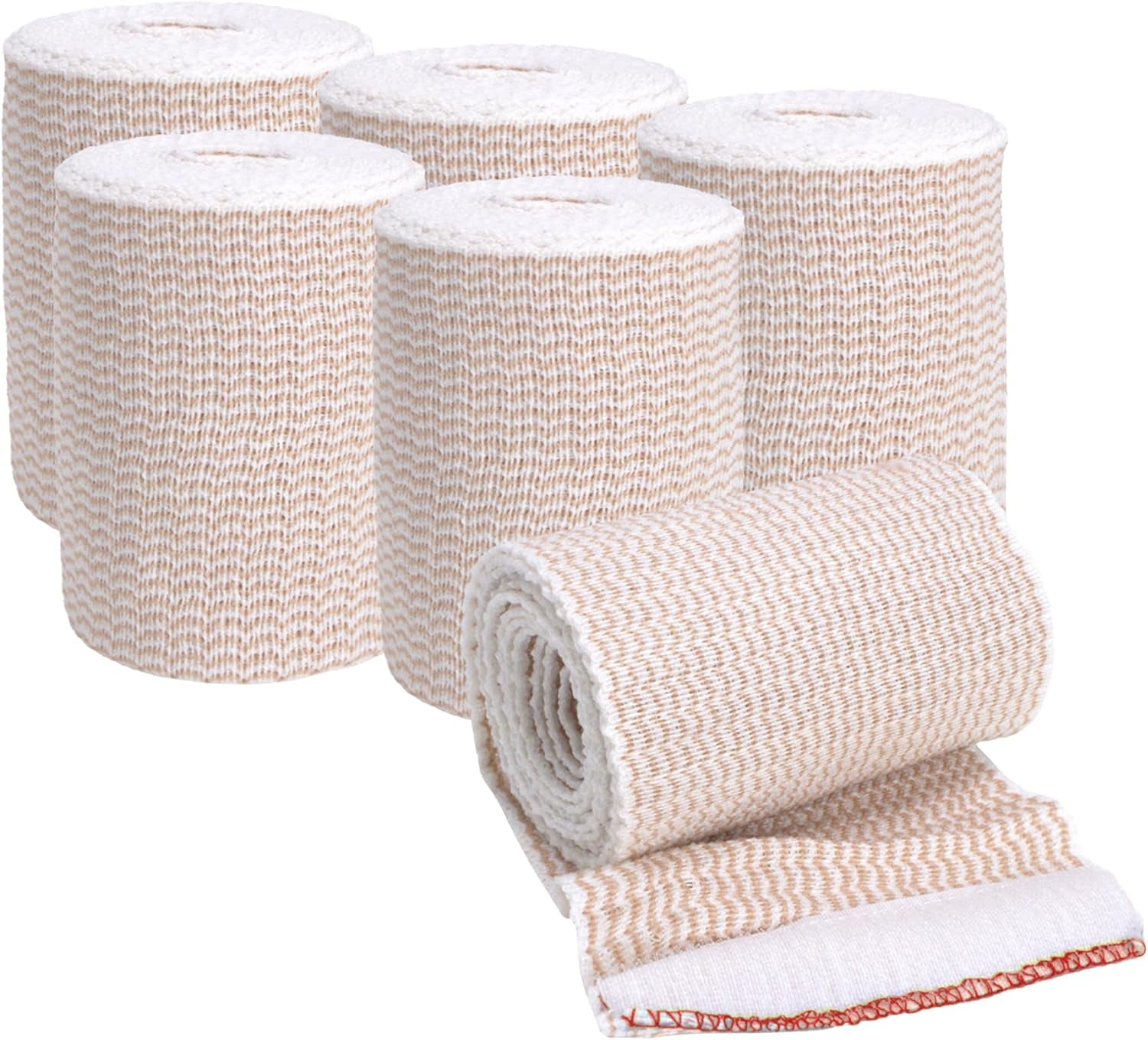Elastic Bandage Wrap, 3 in x 15 ft Stretch, Hook & Loop Reusable Body ...