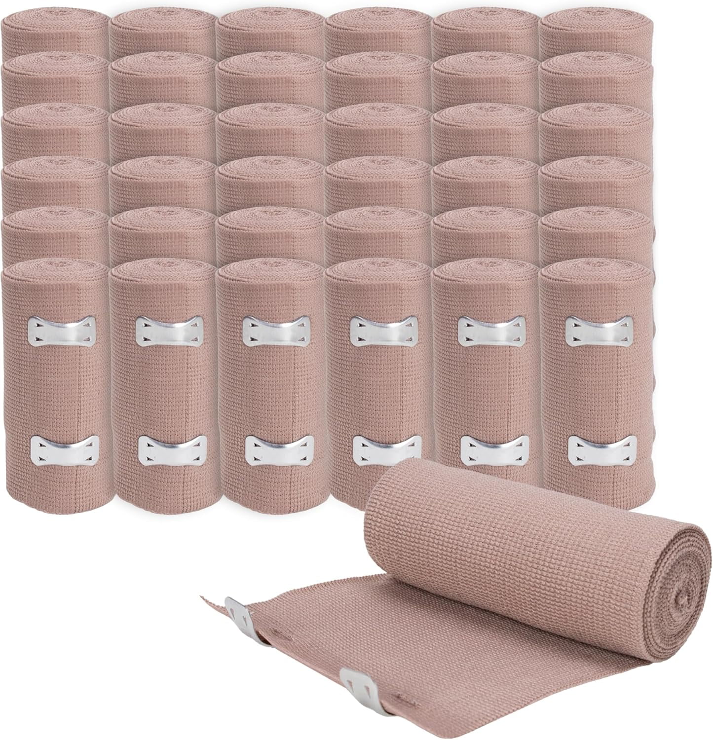 Elastic Bandage Wrap, 4 in x 15 ft Stretch, Reusable Body Compression ...