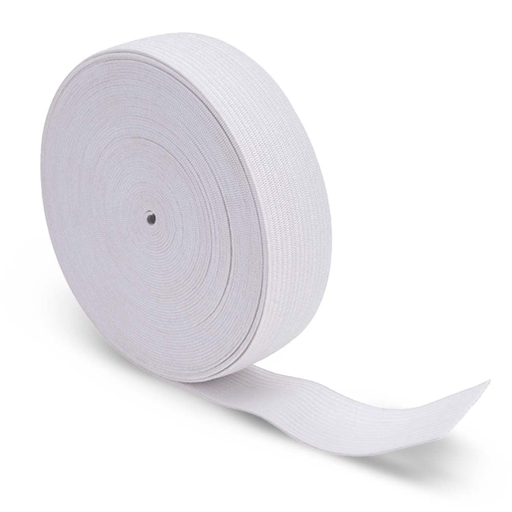 Elastic Bands for Sewing White 1 Inch Wide (25mm) 11 Yard(10mts) High ...