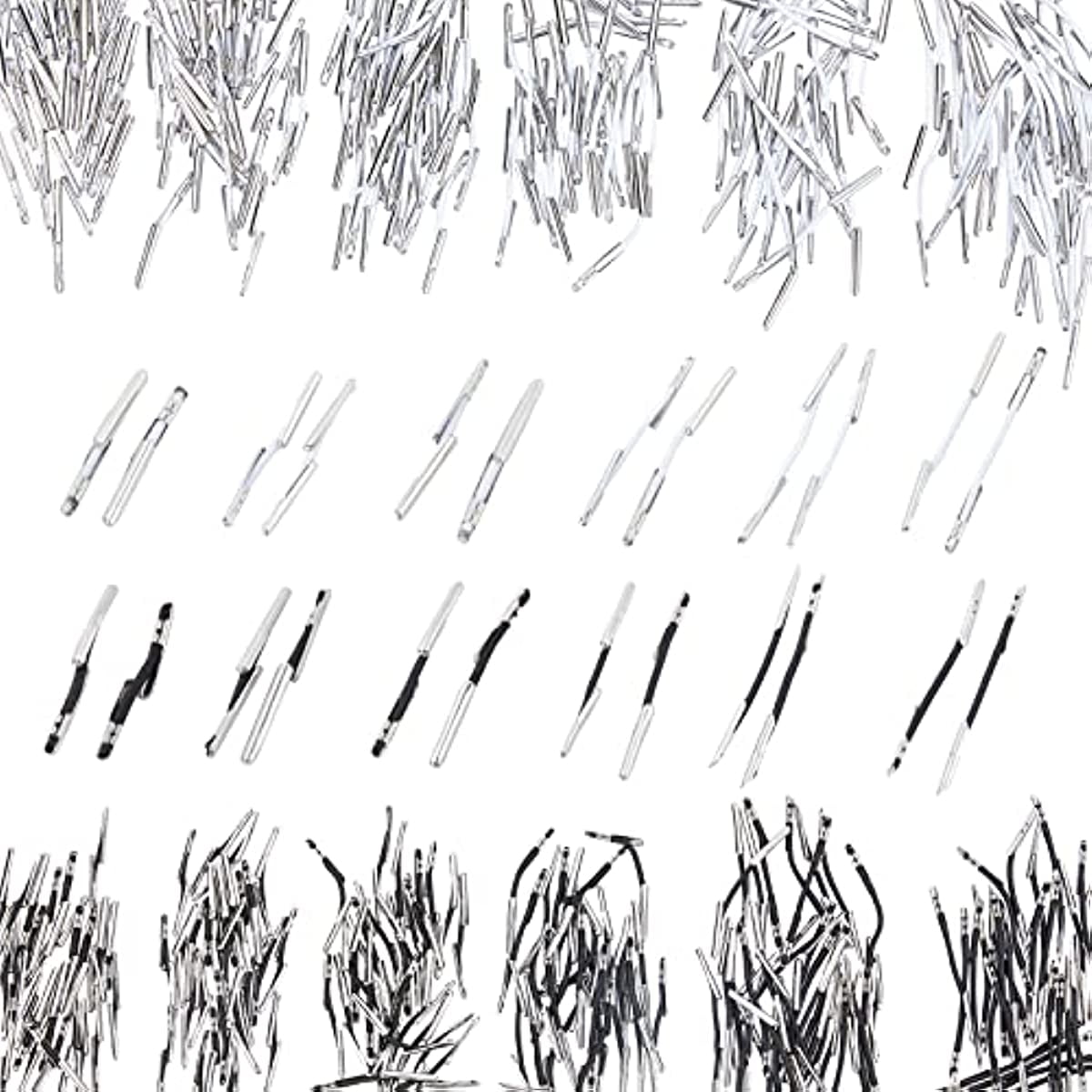 Elastic Barbed Cord 360pcs 12 Styles 1"~2" Stretch Round String with ...