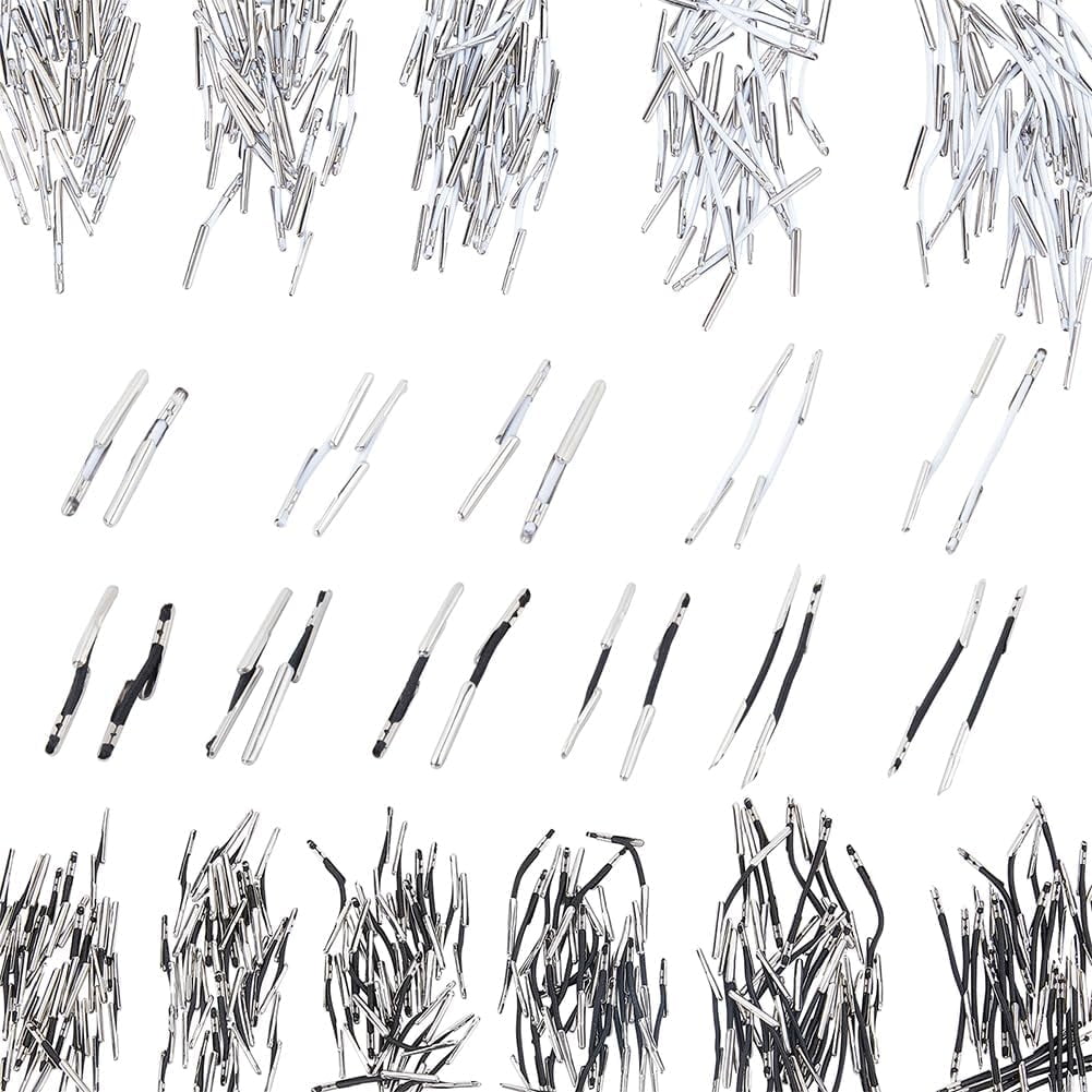 Elastic Barbed Cord 360pcs 12 styles 1"~2" Stretch Round String with ...