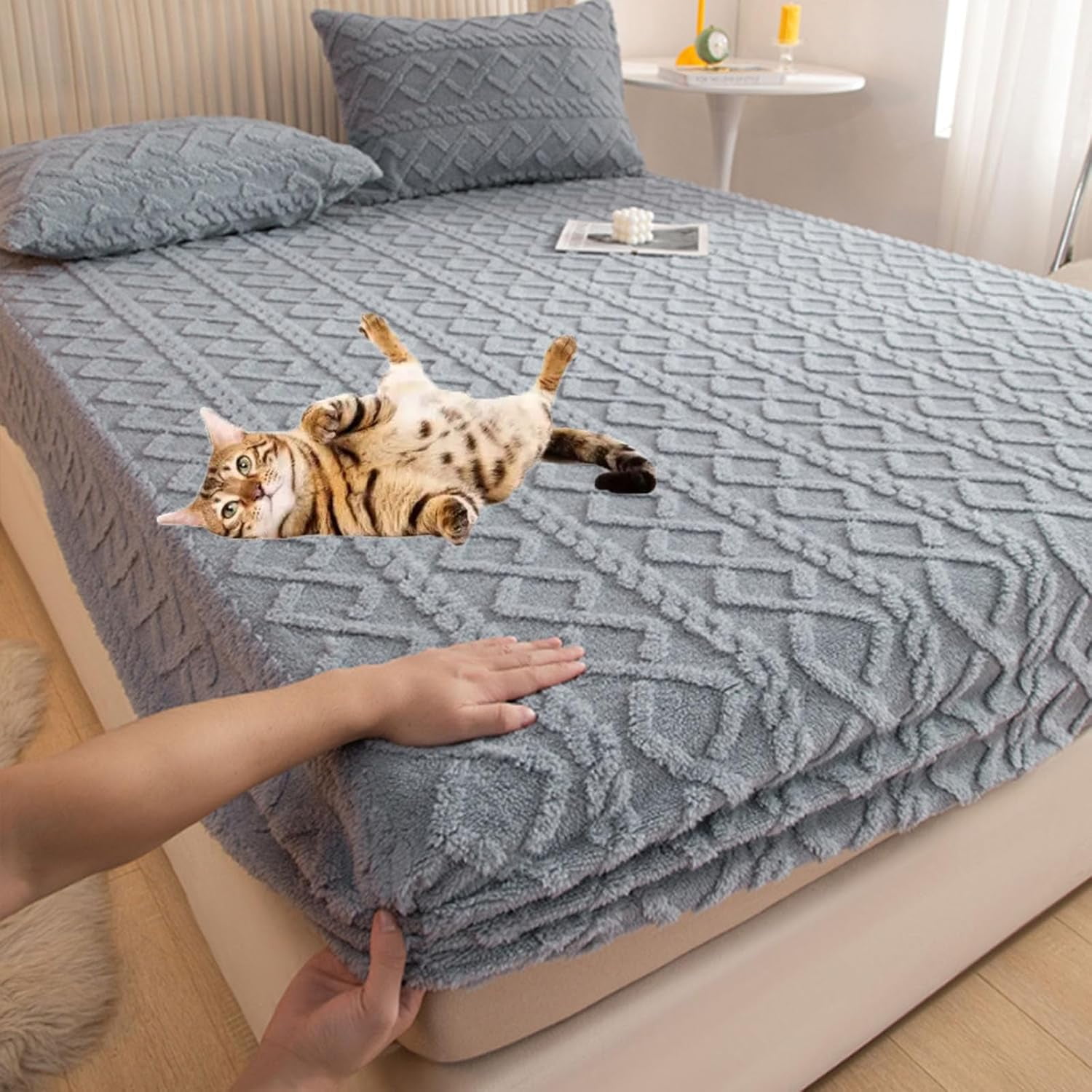 Elastic Bed Sheets, 2026 Quilted Fitted Sheet - Super Soft ...