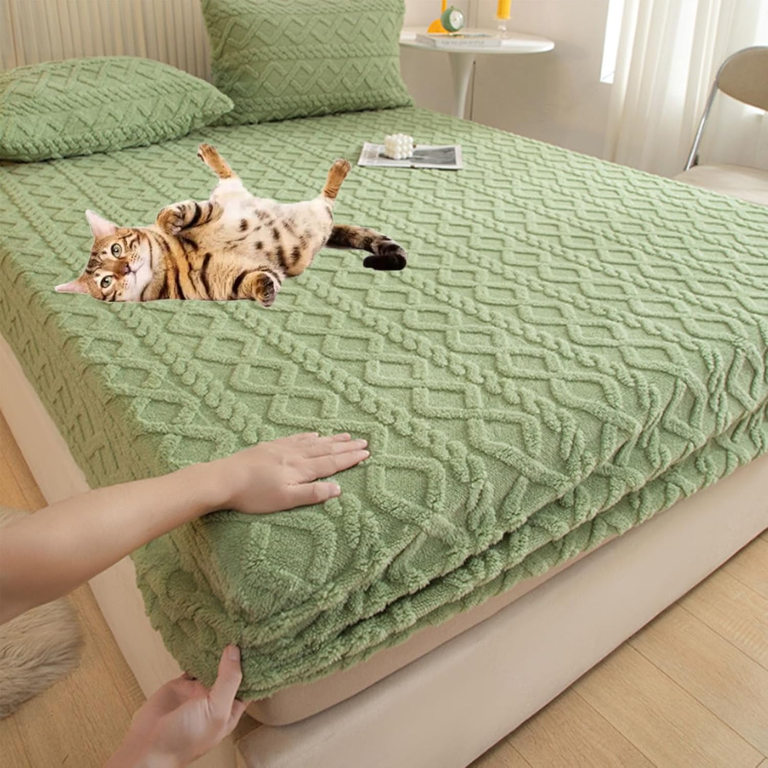 Elastic Bed Sheets, 2026 Quilted Fitted Sheet - Super Soft ...