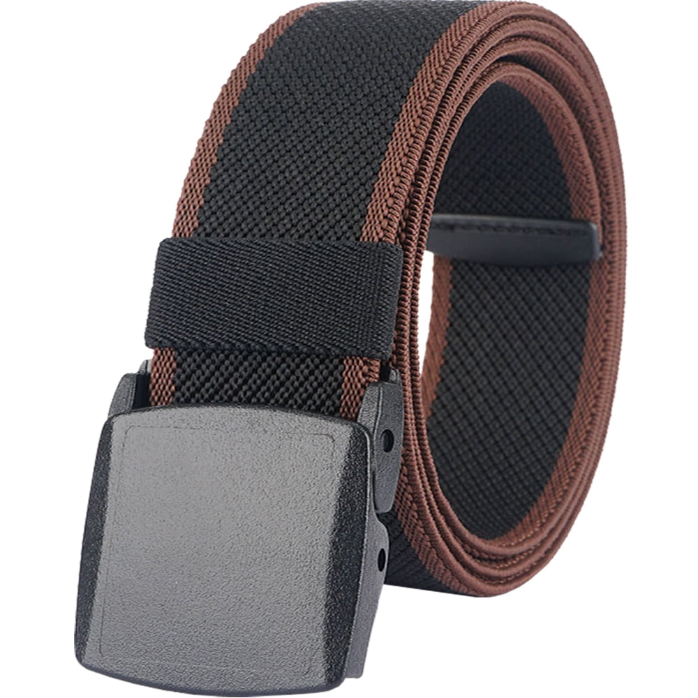 Elastic Belts Men Stretch Canvas Belt Durable Plastic Buckle for Work ...