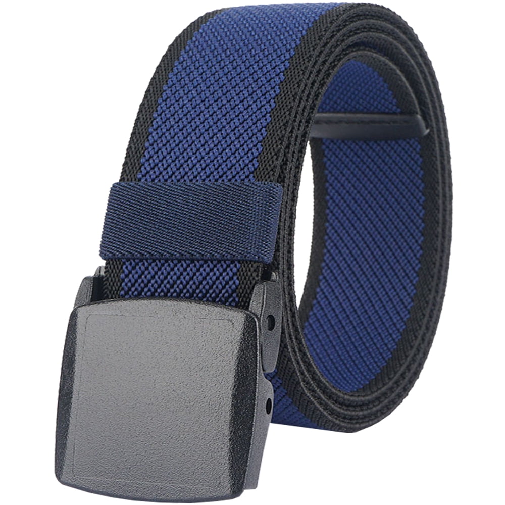 Elastic Belts Men Stretch Canvas Belt Durable Plastic Buckle for Work ...
