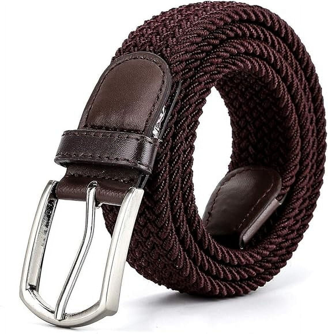 Elastic Belts for Men, Braided Belt, Canvas Woven Elastic Stretch Belts ...