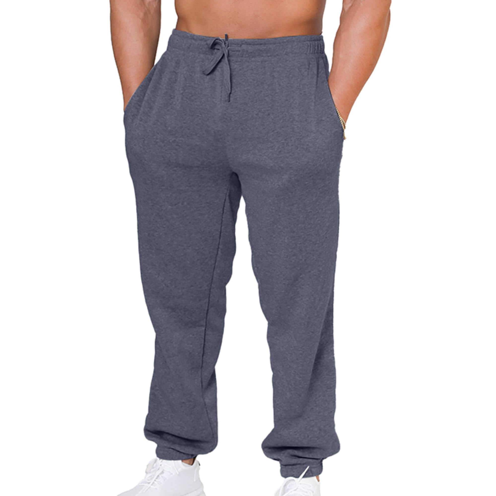 Elastic Bottom Baggy Sweatpants for Men, Soft Men’s Lounge Pants ...