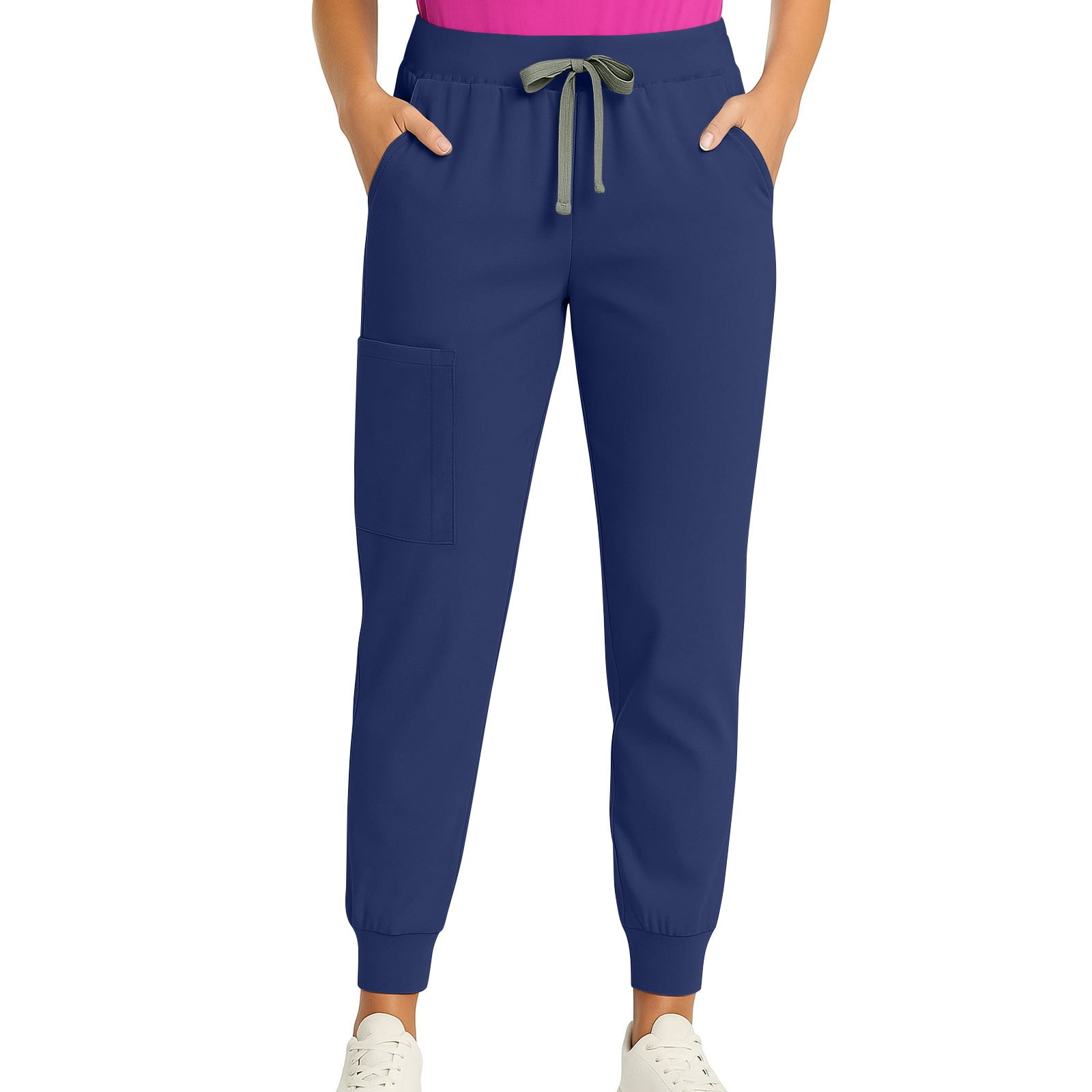 Elastic Bottom Joggings Womens Scrub Pants Skinny Leg Cuffed Stylish ...