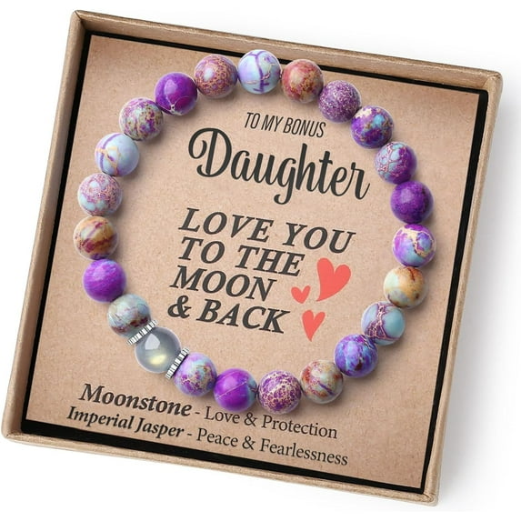 Elastic Bracelet under $5! Yannianjz 8mm Natural Emperor Stone Bracelet, Colorful Stretch ...