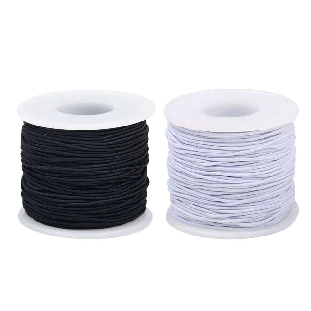 Elastic Bracelet Cord, Elastic String for Bracelet Making, 1mm Bla ...