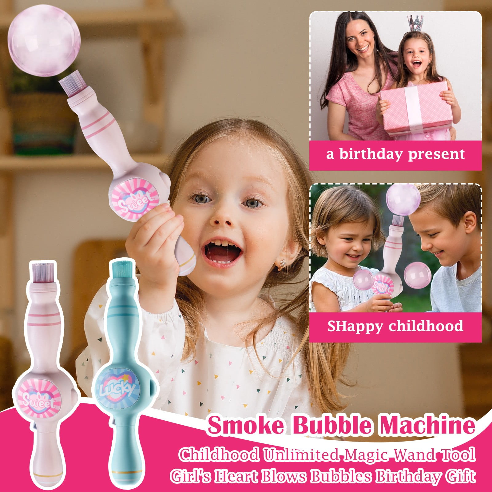 Elastic Bubble Fog Wand, 2025 New Colorful Smoke Bubble Machine ...