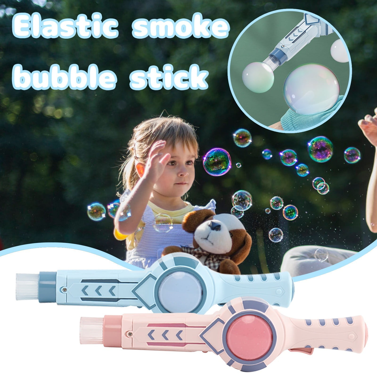 Elastic Bubble Fog Wand, 2025 New Colorful Smoke Bubble Machine ...
