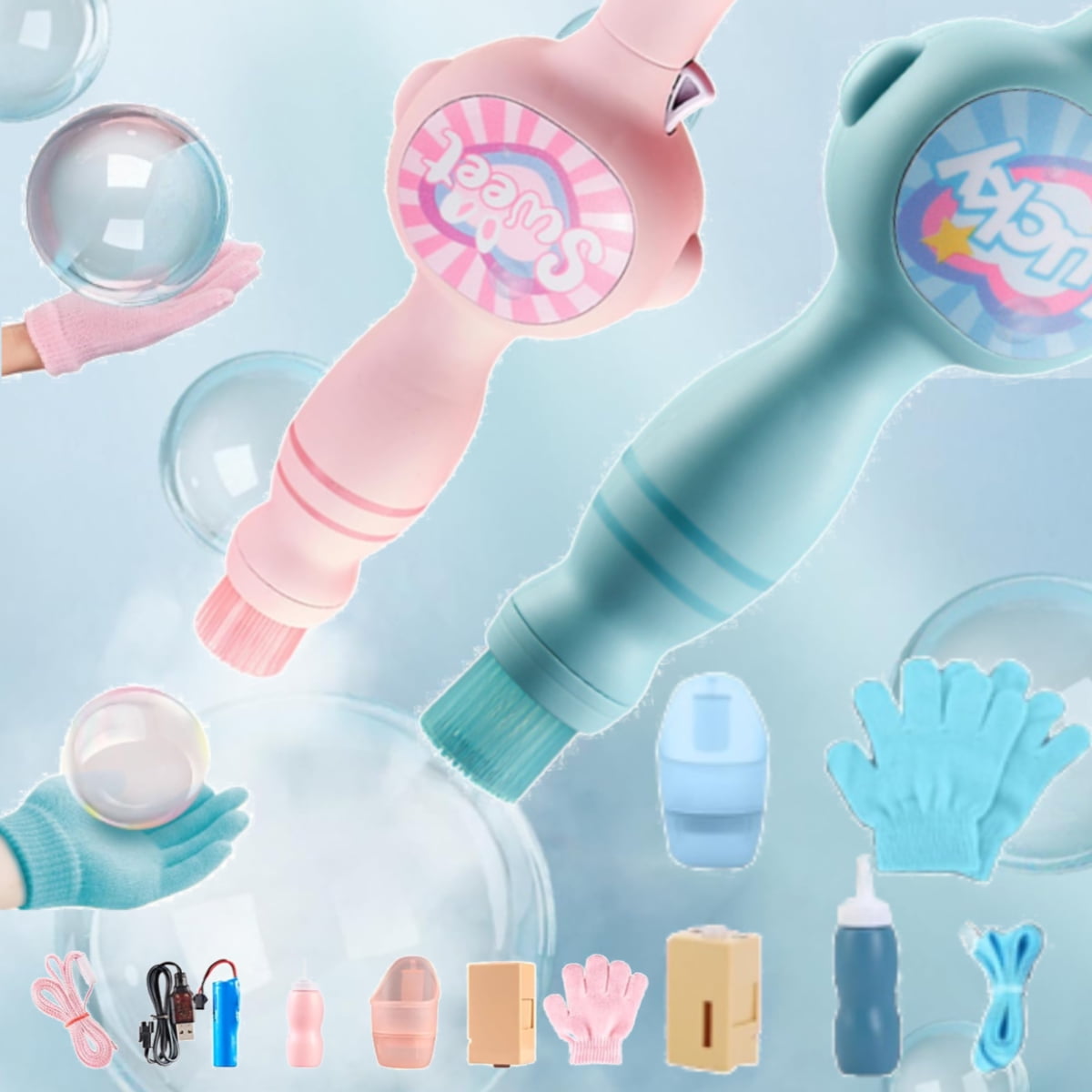 Elastic Bubble Fog Wand, Bubble Machine Elastic Bubble Fog, Automatic ...