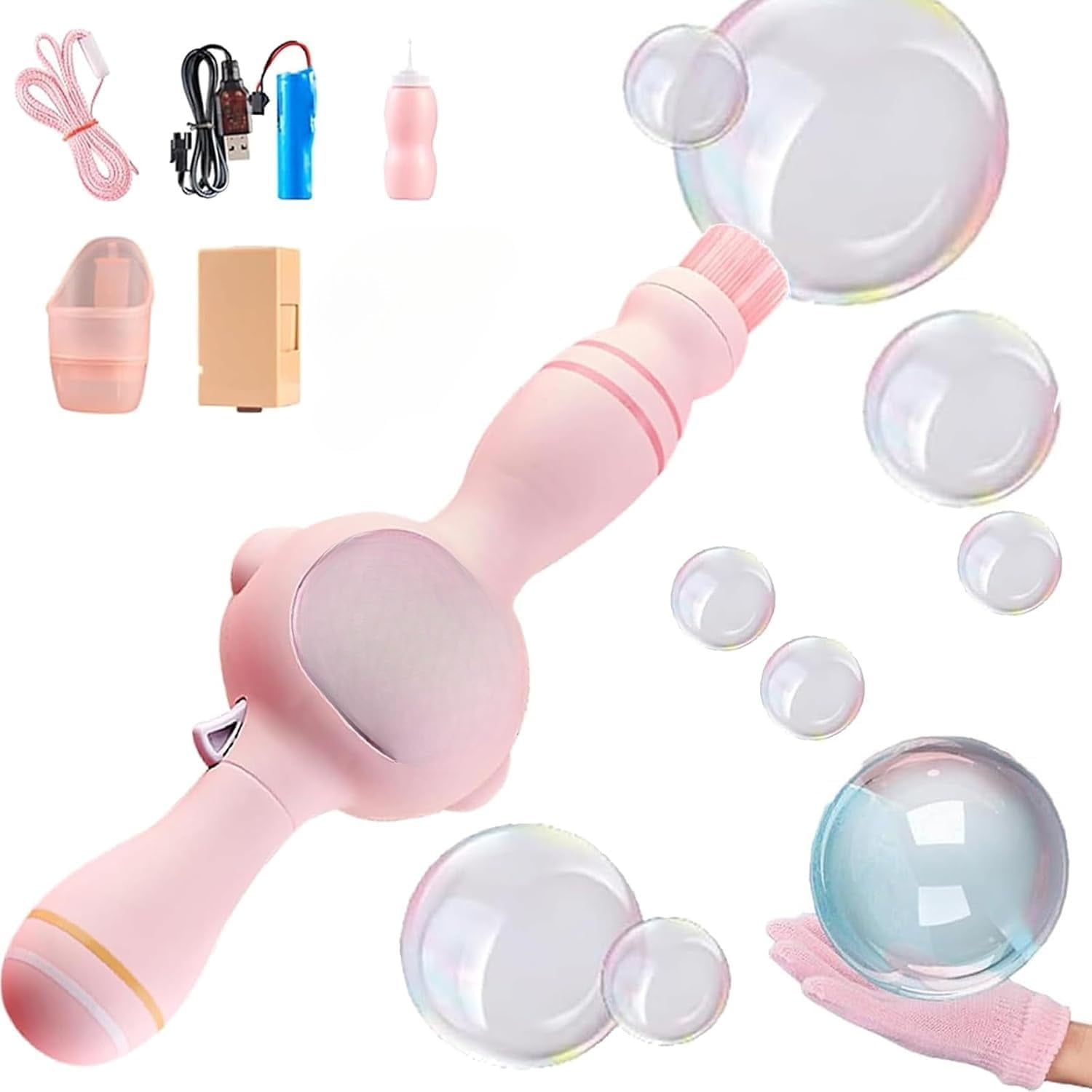 Elastic Bubble Fog Wand, Magic Smoke Bubble Machine with Colorful Elastic Bubbles & Smoke Effect ...