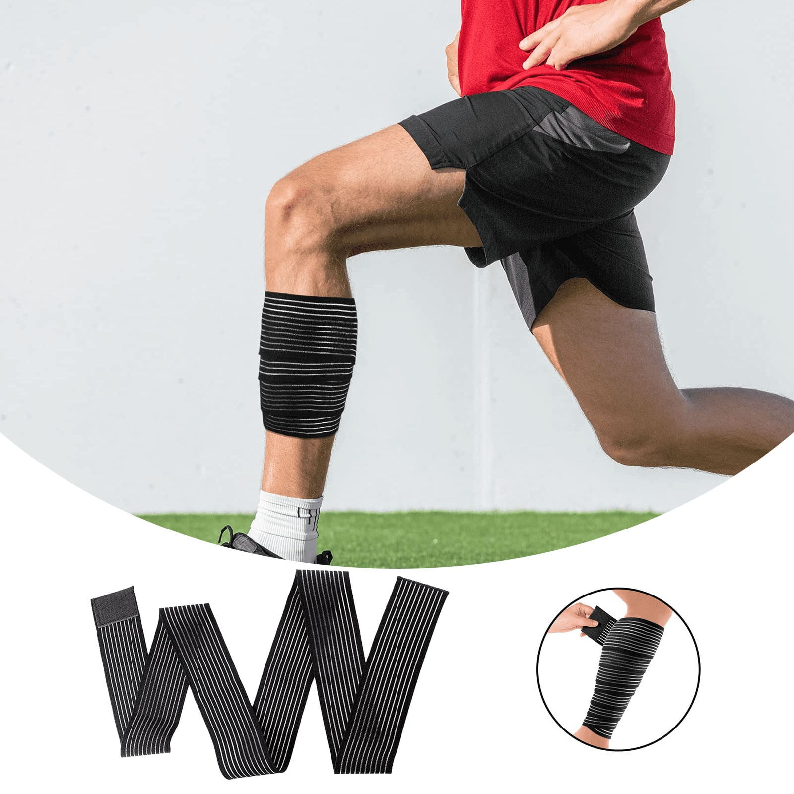 Elastic Calf Compression Bandage Leg Compression Sleeve for Men Women ...