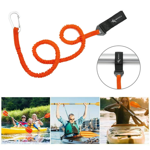 Elastic Canoe Paddle Leash Safety Boat Fishing Rod Pole Coiled Lanyard ...