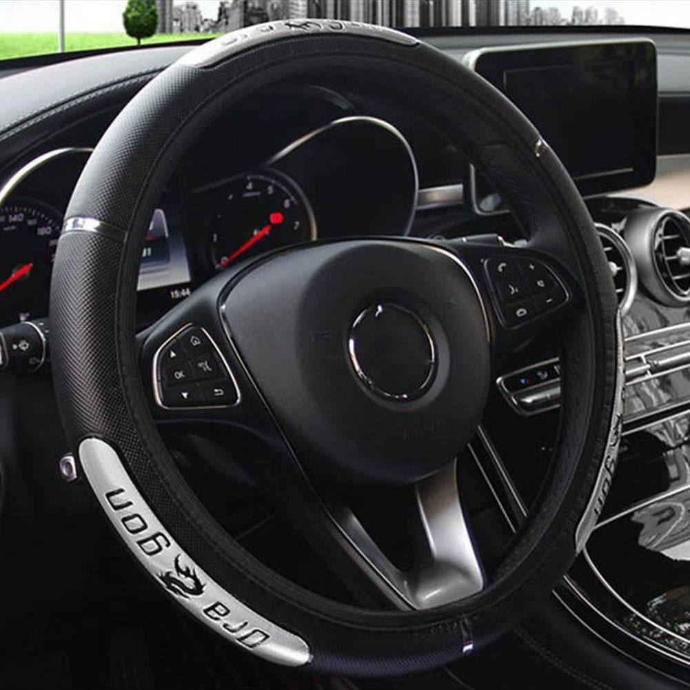 Elastic Car Steering Wheel Cover with Dragon Design, Reflective, Fits ...
