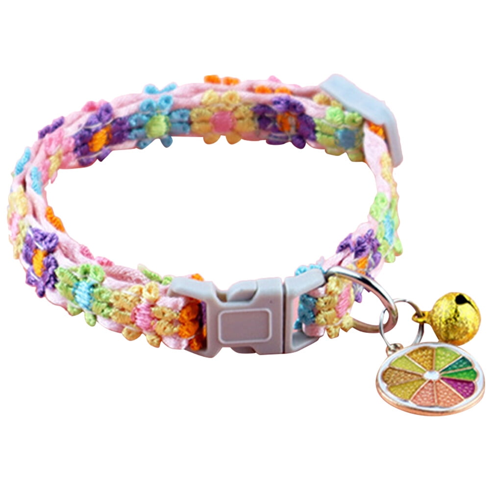 Elastic Cat Collar Puppy Collars 3 Pack The Flowers Decor Lovely Kitten ...