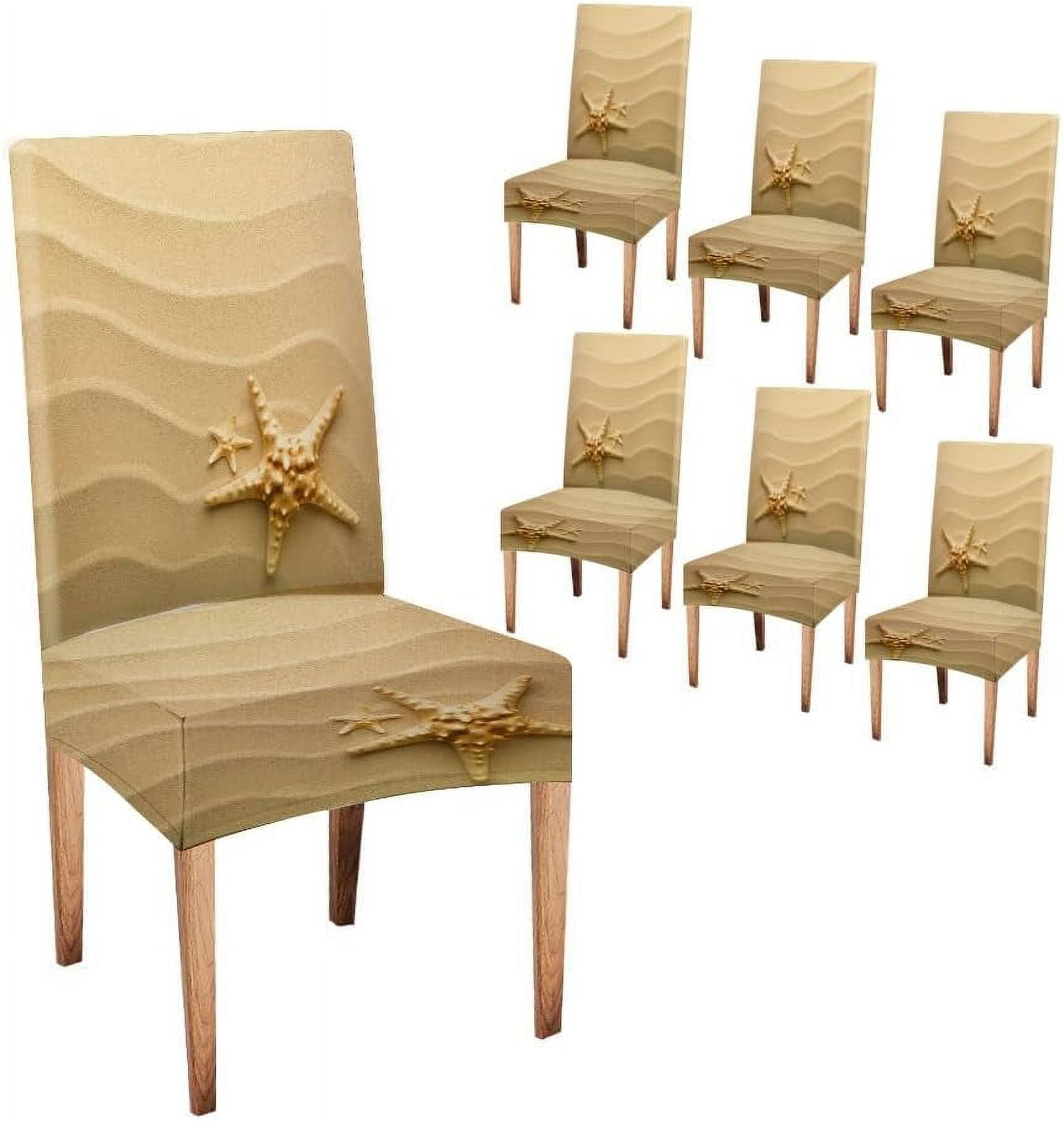 Elastic Chair Cover Set of 6 Outdoor Chair Covers for Dining Chairs ...