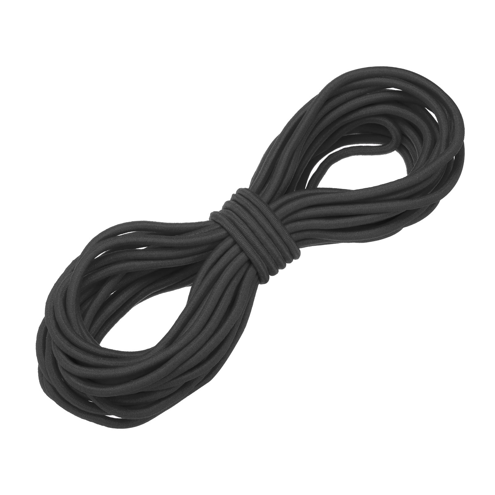 Uxcell Elastic Cord Heavy Stretch String Rope Elastic String Black 5mm ...