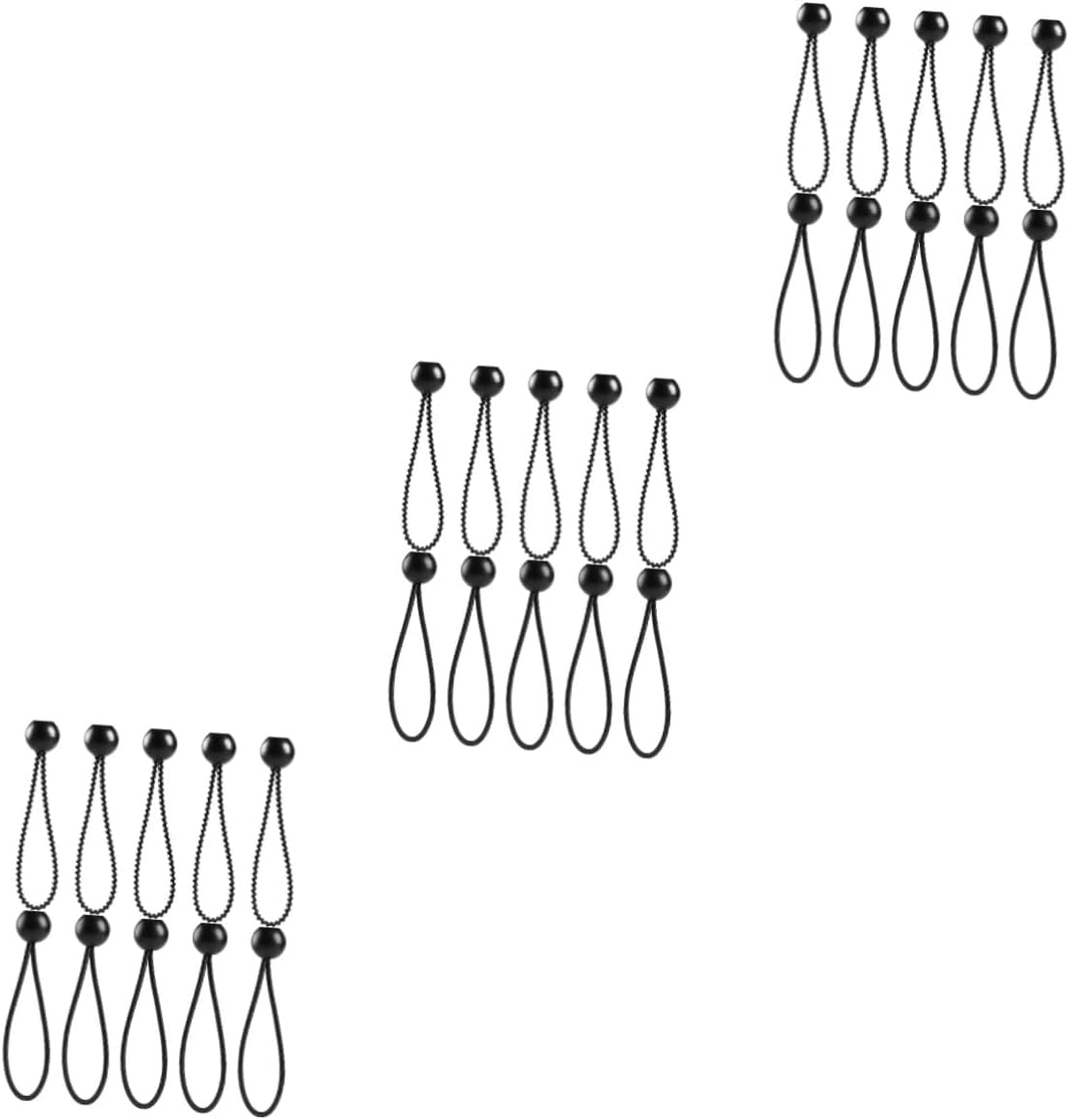 Elastic Cord Straps Black Ties Black Outdoor Teepee Canopy Ties Black ...