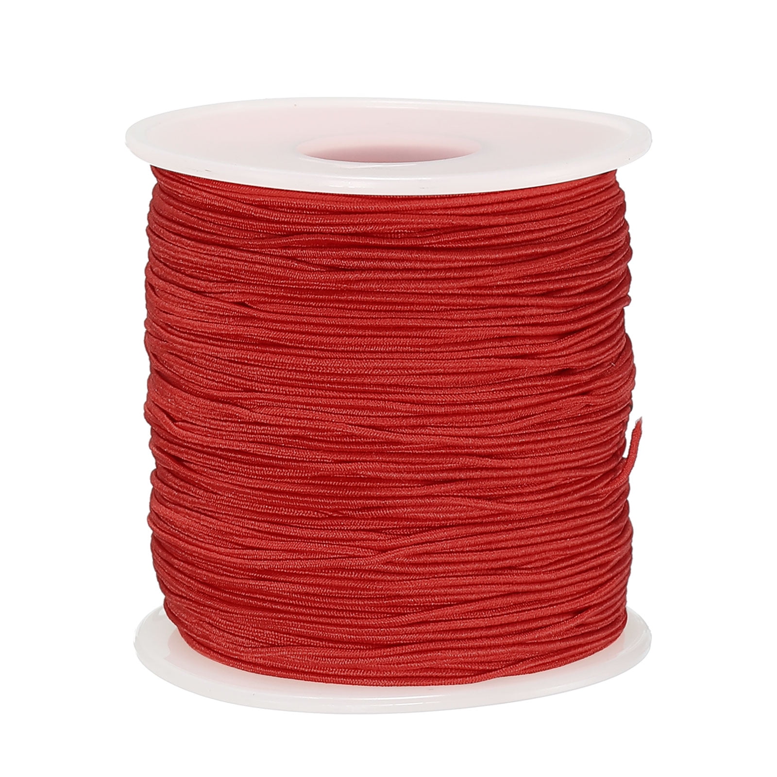 Elastic Cord Stretchy String 0.8mm 109 Yards Dark Red for Craft ...