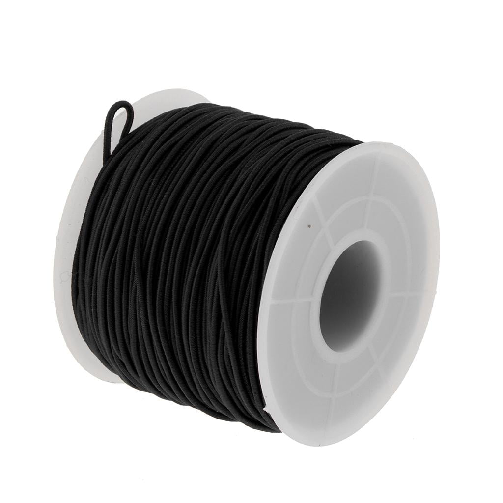 Elastic Cord Wire Ropes Bracelet DIY Craft Jewelry Making String Black ...