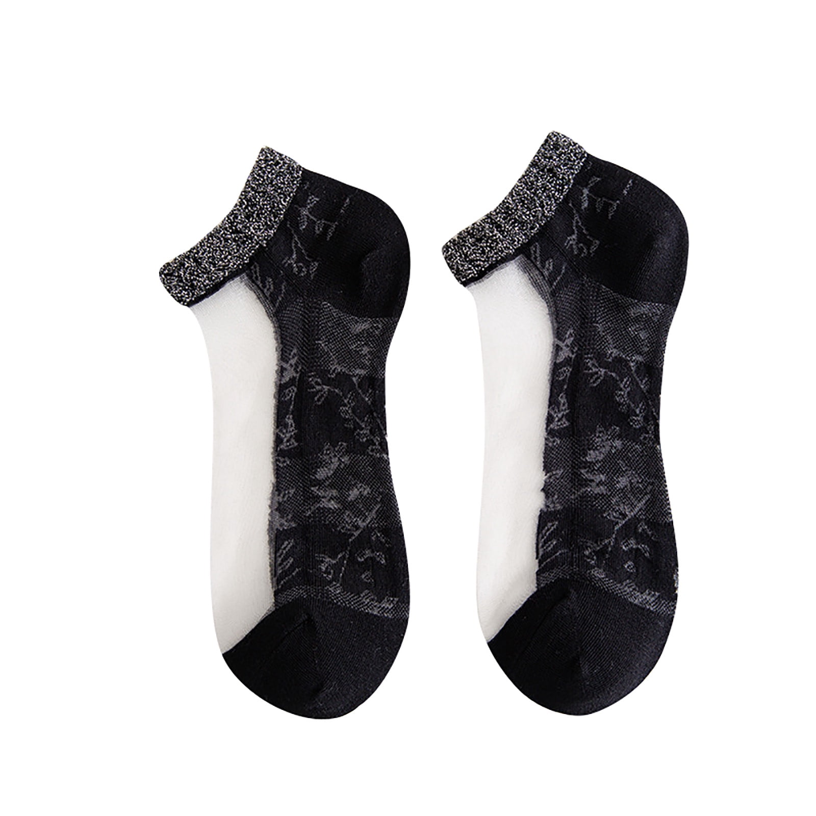 Elastic Crystal Silk Short Socks, Ultrathin Transparent Lace Dress ...