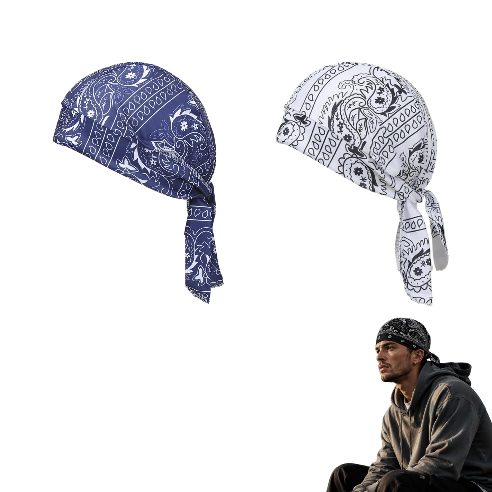 Elastic Cycling Sports Cap, Breathable Sweat Wicking Skull Cap Helmet ...