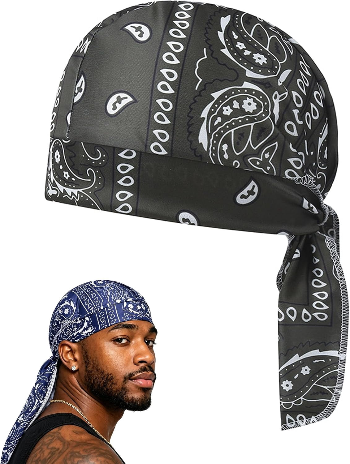 Elastic Cycling Sports Cap - Paisley Cooling Headscarf Cap - Breathable ...